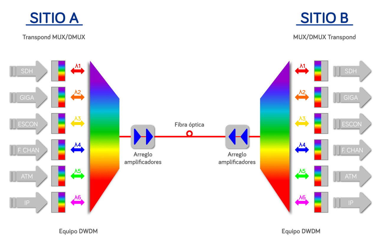 Descubre qué es DWDM y qué componentes tiene