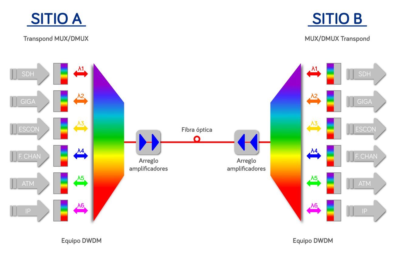 Descubre qué es DWDM y qué componentes tiene