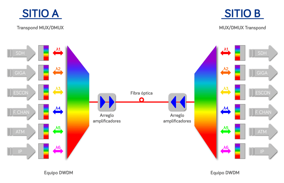 Descubre qué es DWDM y qué componentes tiene